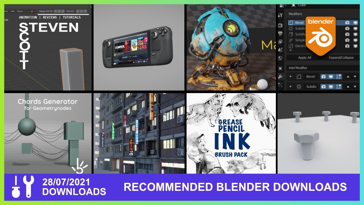Recommended Blender Downloads 28th July 2021 - YouTube