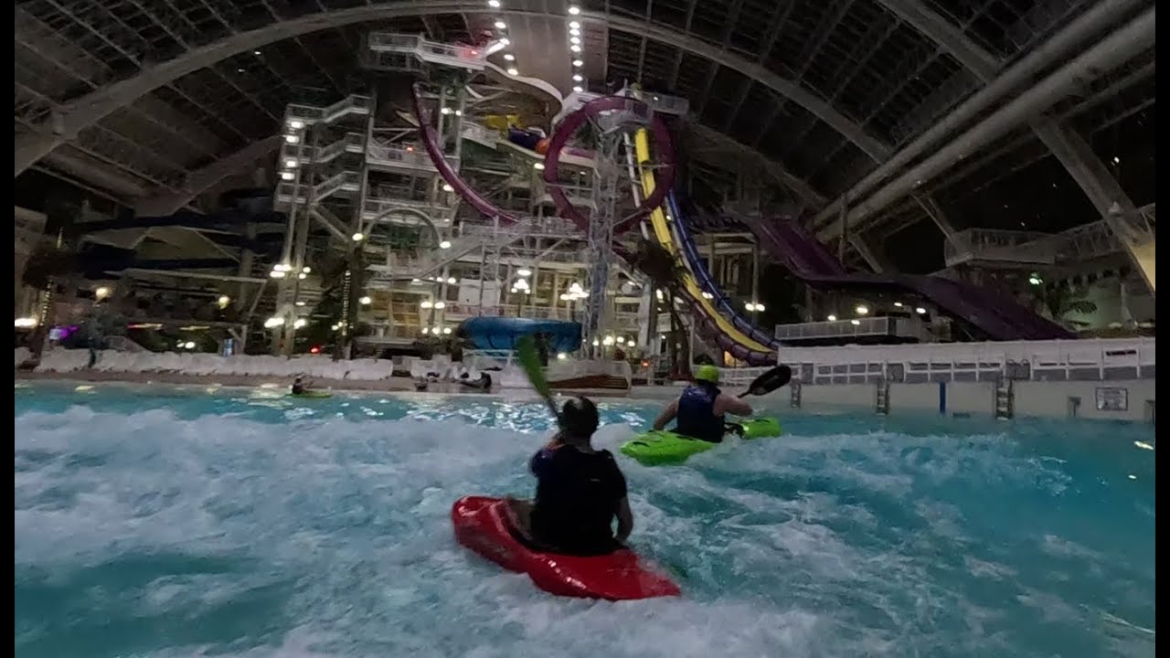 UAPS West Edmonton Mall Wave Pool Kayaking - YouTube