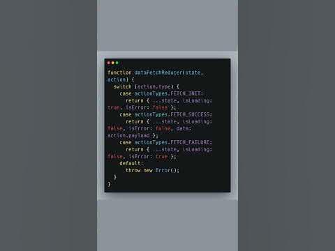 Master useReducer for Data Fetching in React #ReactJS - YouTube