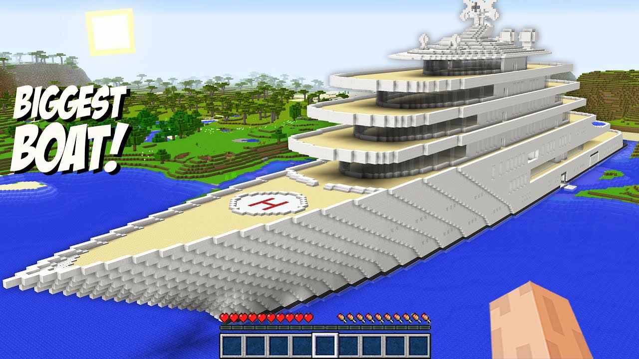 I FOUND this AMAZING BIGGEST BOAT in Minecraft! RARE GIANT BOAT! - YouTube