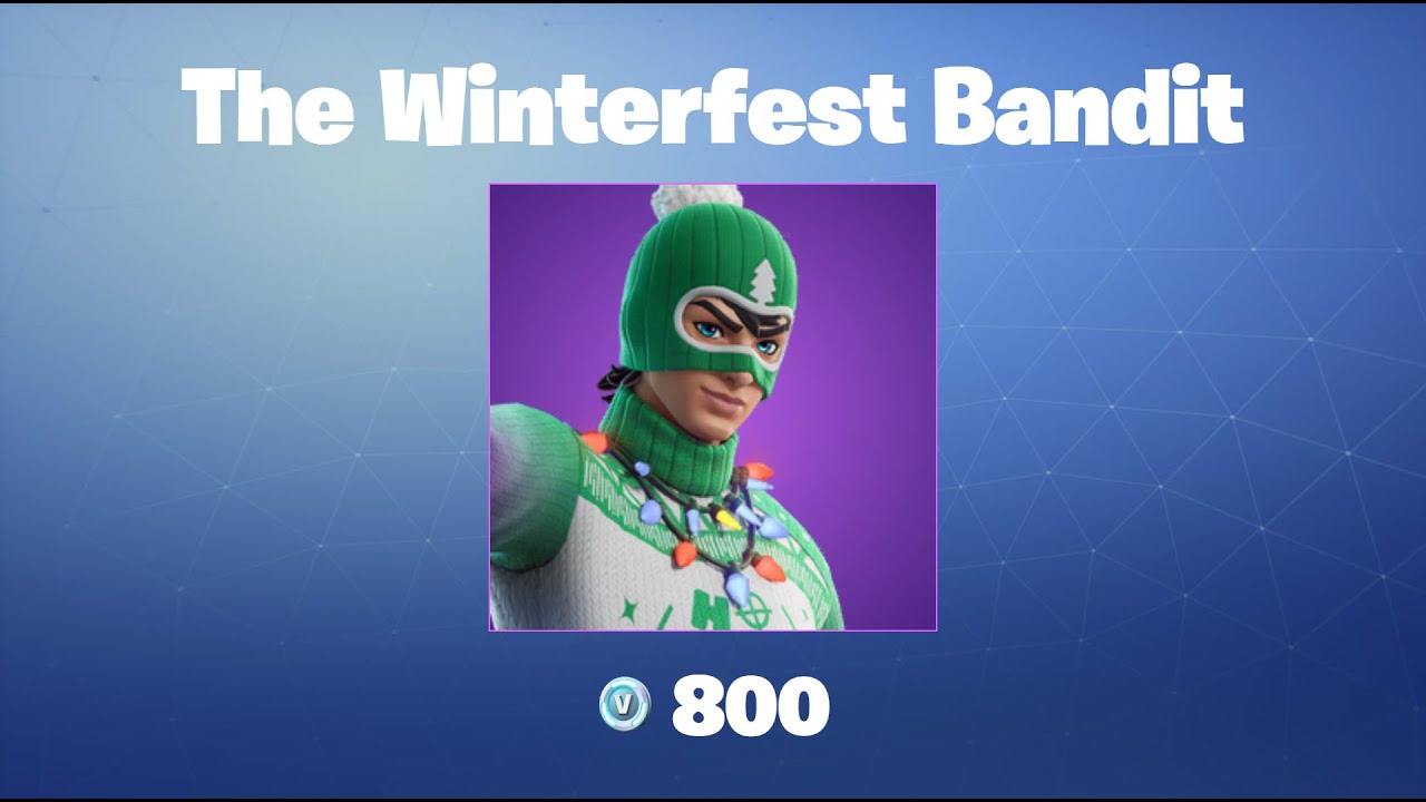 The Winterfest Bandit | Fortnite Outfit/Skin - YouTube