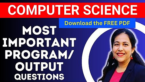 Most Important Python Programs for Class 12 Computer Science Board Exam 2024-25 - YouTube