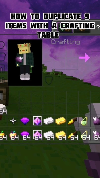 9 item duplication glitch #minecraft #bedrock #wow #music #glitch #fun #duplicate #magic - YouTube
