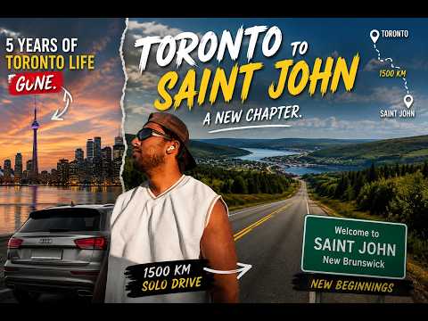 I left Toronto | Moving out to New Brunswick vlog | 1500km Solo Drive | Abid