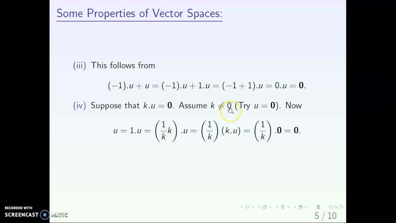 Linear Algebra 14: Real Vector Spaces; PART II - YouTube