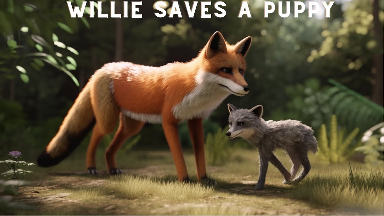 A Heroic Act of Kindness: Willie the Fox Saves a Lonely Puppy - YouTube