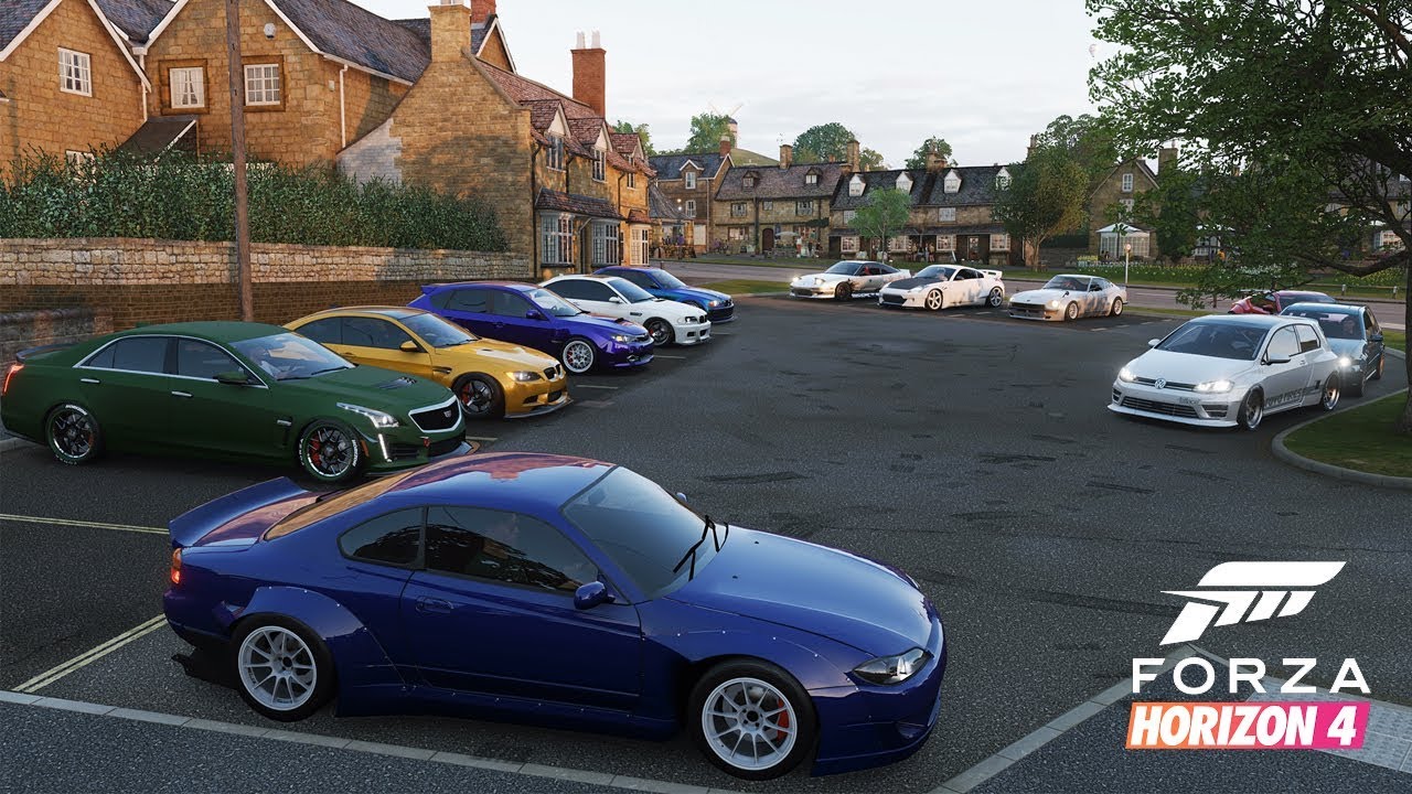 Forza Horizon 4 | Clean Stance/Widebody Car Meet - Cruise & Drifts w ...