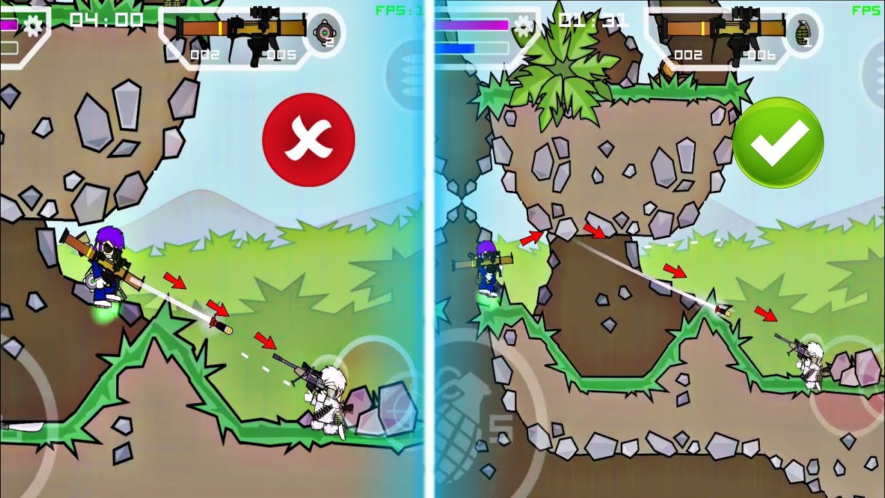 Mini Militia Classic Outpost Map HACKS💯।। Teacher @1shot-nub - YouTube