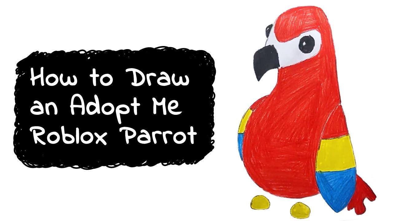 How to draw an Adopt Me Roblox Parrot | Adopt Me | Easy and fun ...