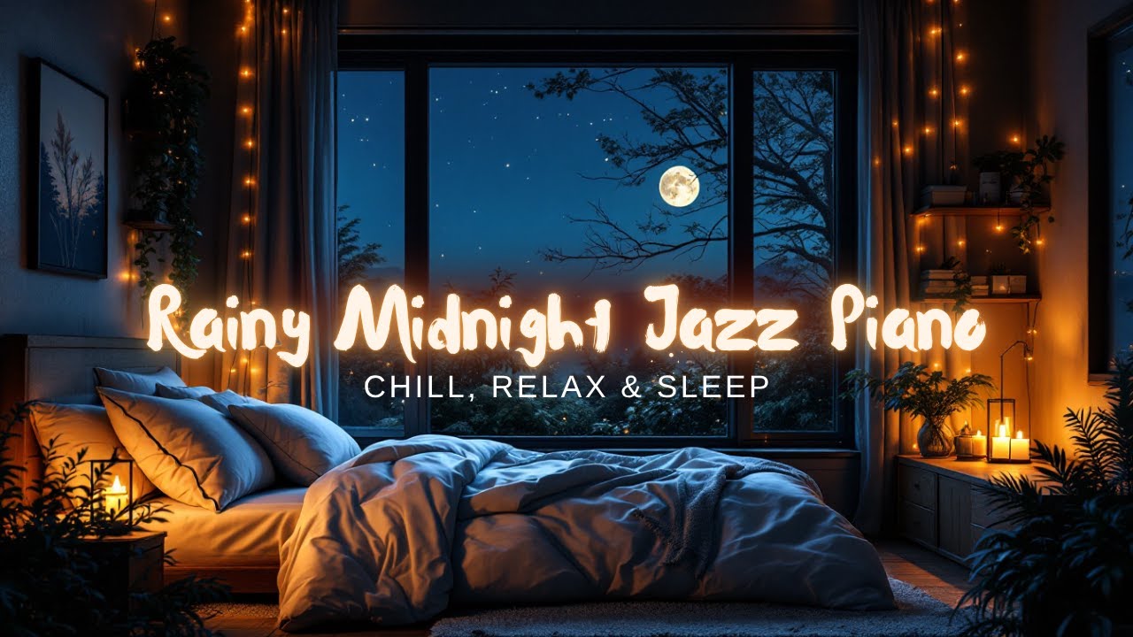 Rainy Midnight Jazz Piano - Gentle Late Night Music for Sleep and ...
