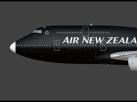 Air New Zealand Boeing 747-400 All Blacks livery photoshop speedpaint ...
