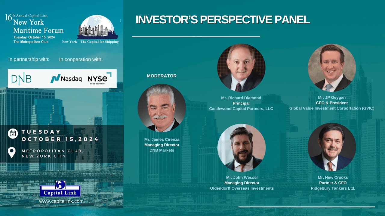 2024 16th Capital Link New York Maritime Forum - Investor’s Perspective ...