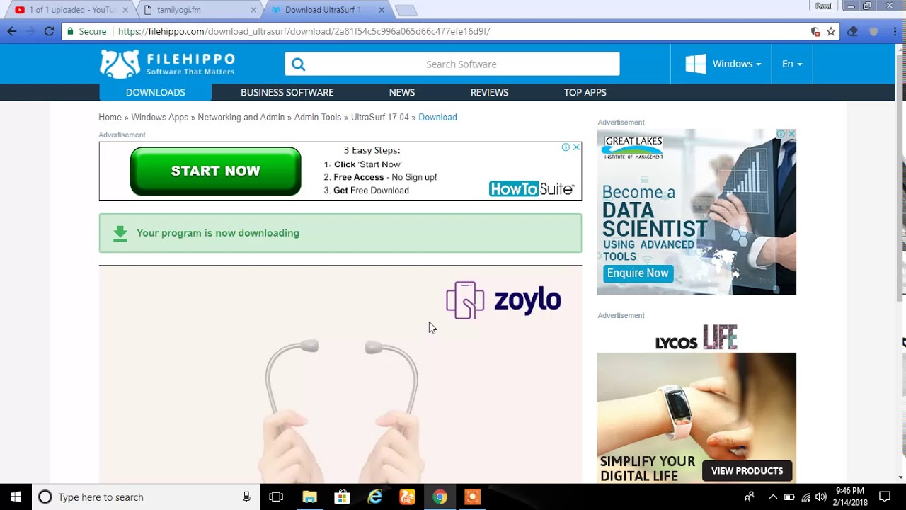 How to unblock the blocked websites through Ultrasurf - YouTube