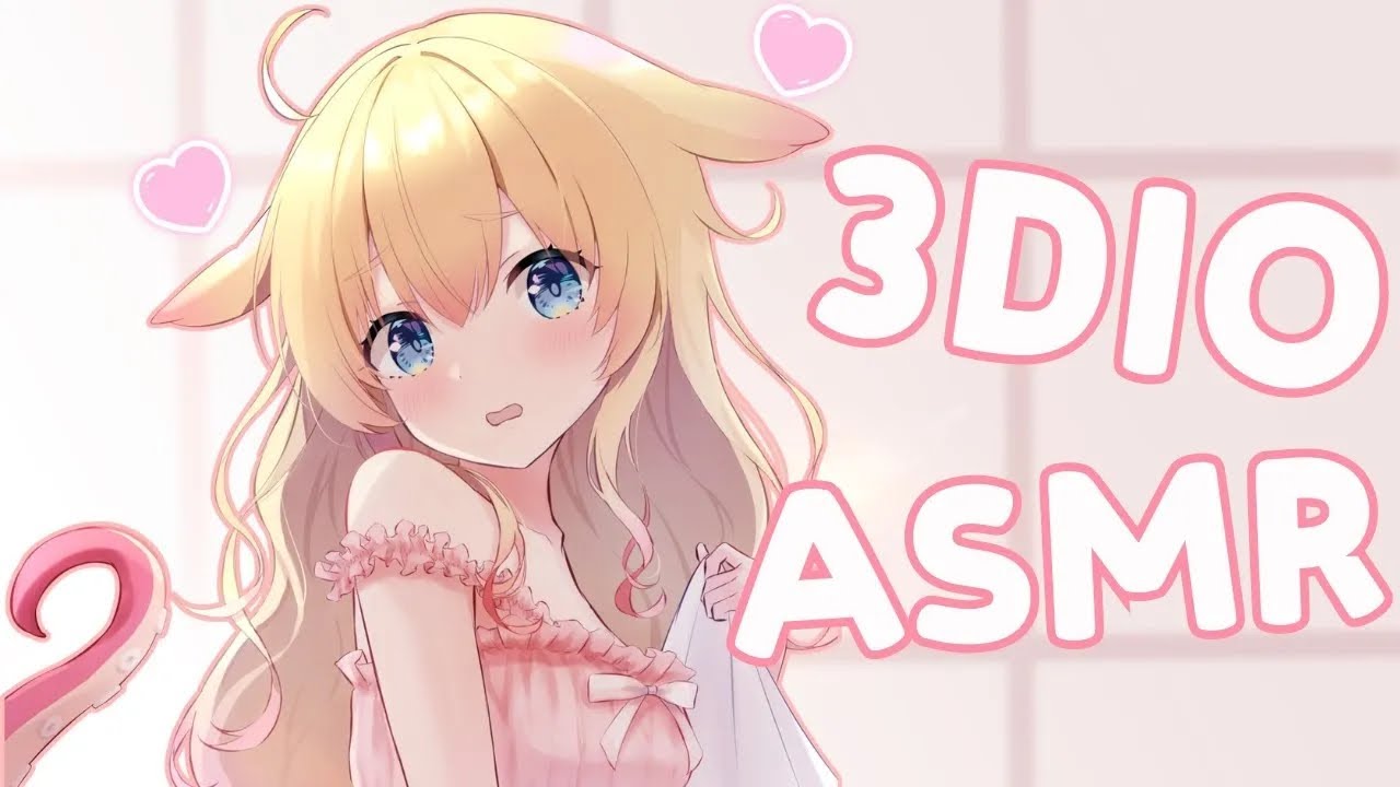 [ASMR/3Dio] sleepy girlfriend whispers & kisses ~ ♡ - YouTube