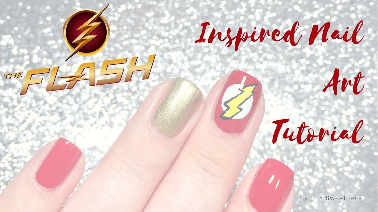 The Flash | Inspired Nail Art Tutorial - YouTube
