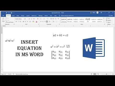 How to insert equation in MS Word | Insert equation | @msoffice-307 ...