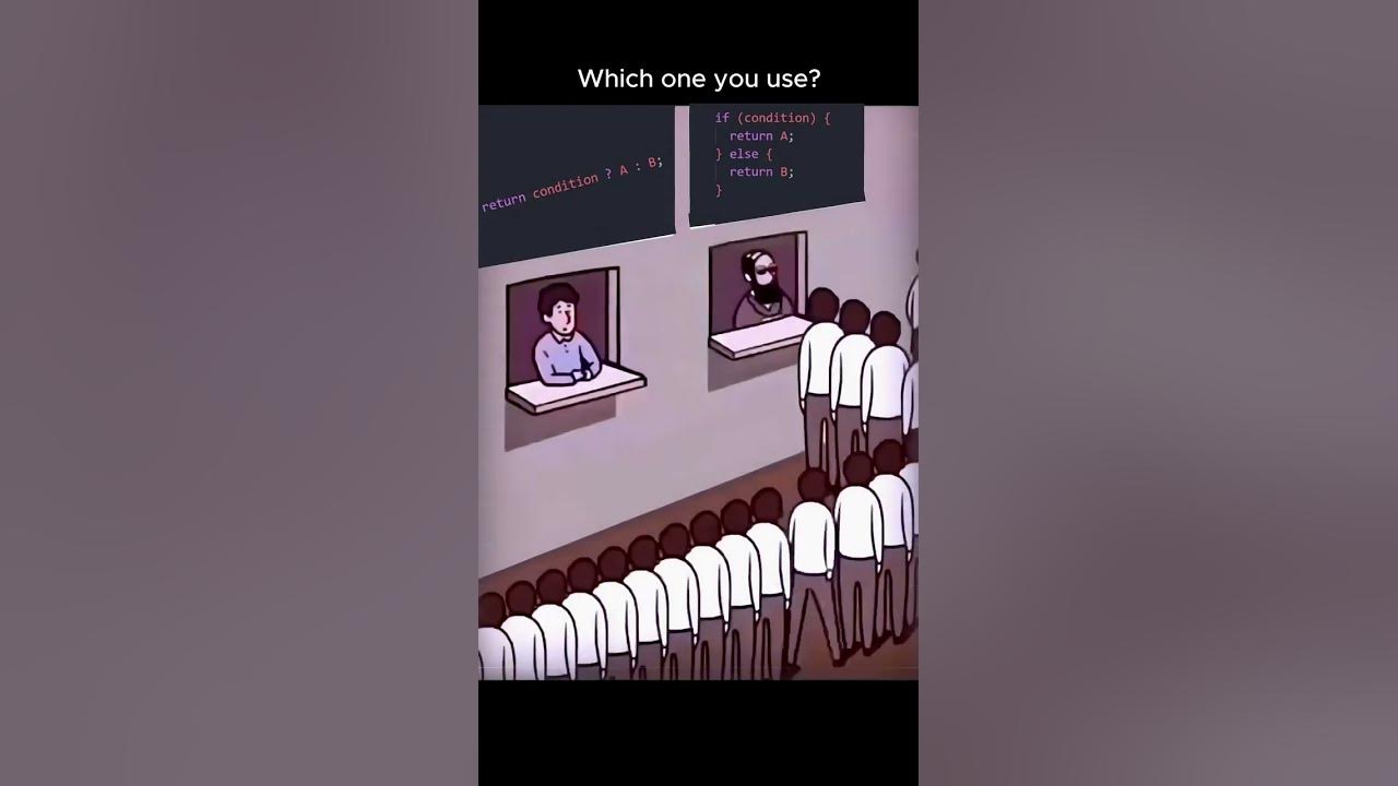If Else Vs Ternary Operator 😍 Ifelse Operator Coding Coder Viral Trending Programming 