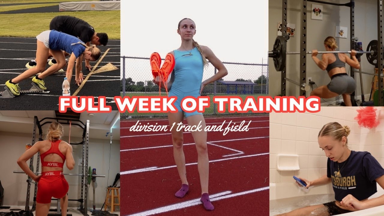 FULL WEEK OF TRAINING W A D1 ATHLETE // summer training vlog, hurdles ...
