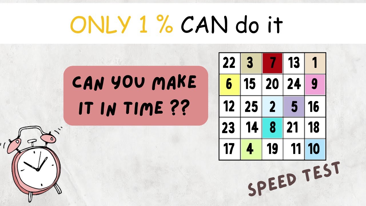 Schulte Table - Brain Games - YouTube