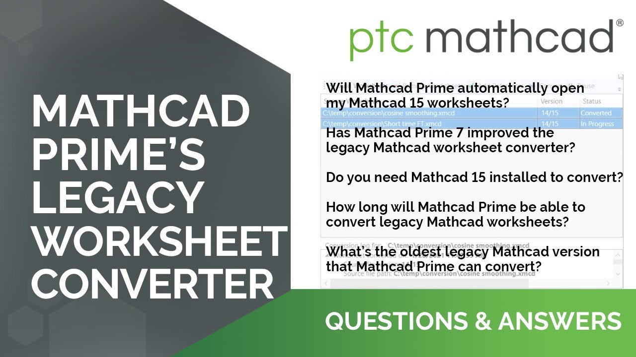 Answering Five Common ions About Mathcad Prime s Worksheet Answering Five Common ions About Mathcad Prime s Worksheet