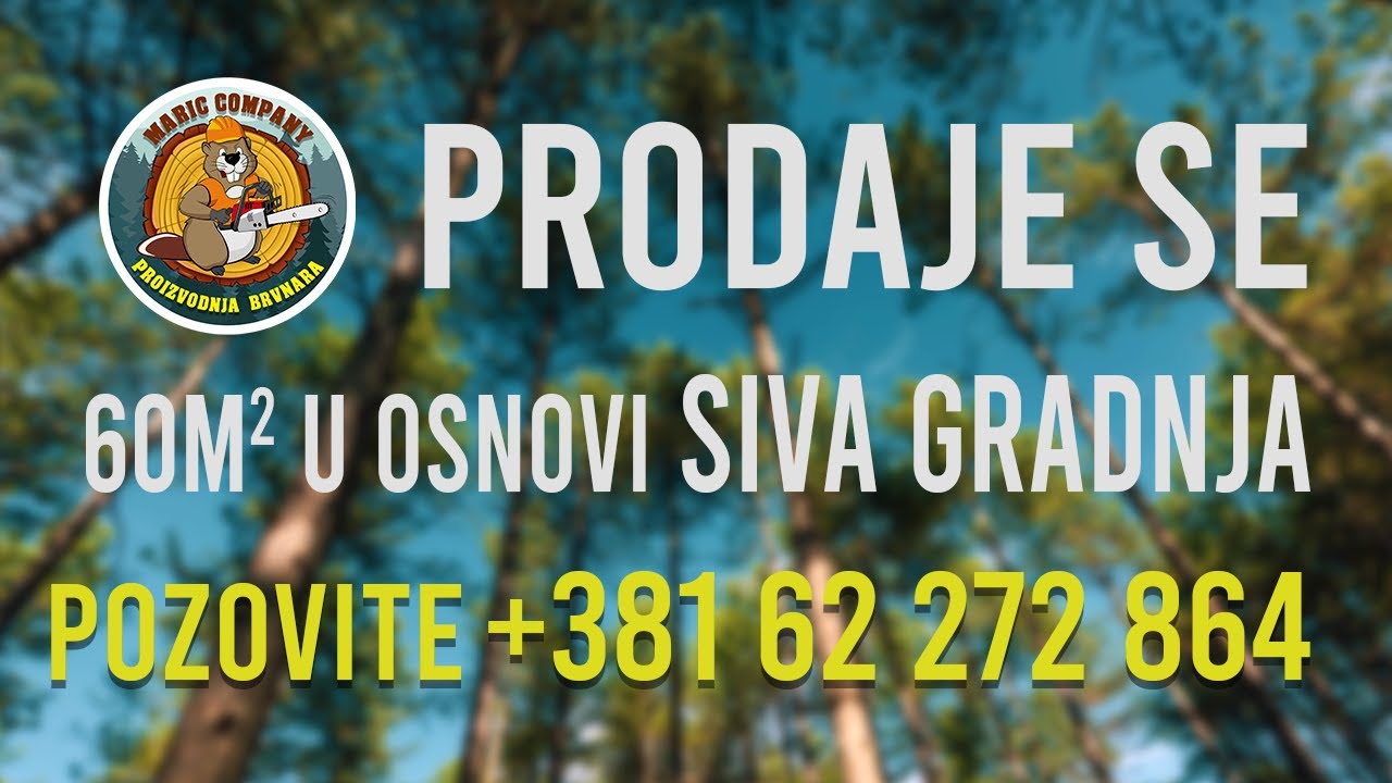 Drvena kuća 60m2 u osnovi (siva gradnja) - Maric Company [PRODAJE SE ...