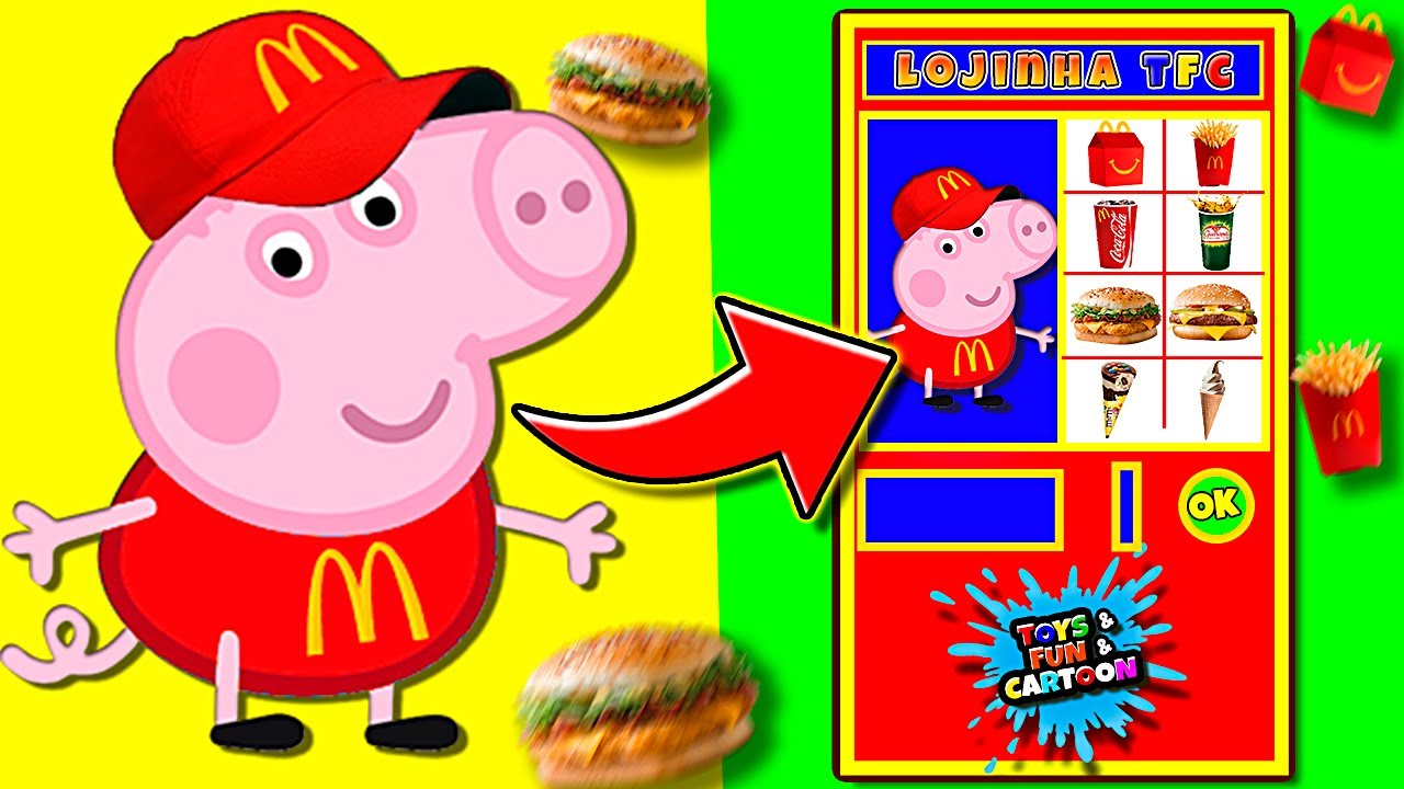 GEORGE PIG BRINCA DE MC DONALDS // Desenho animado da Peppa Pig // Toys ...