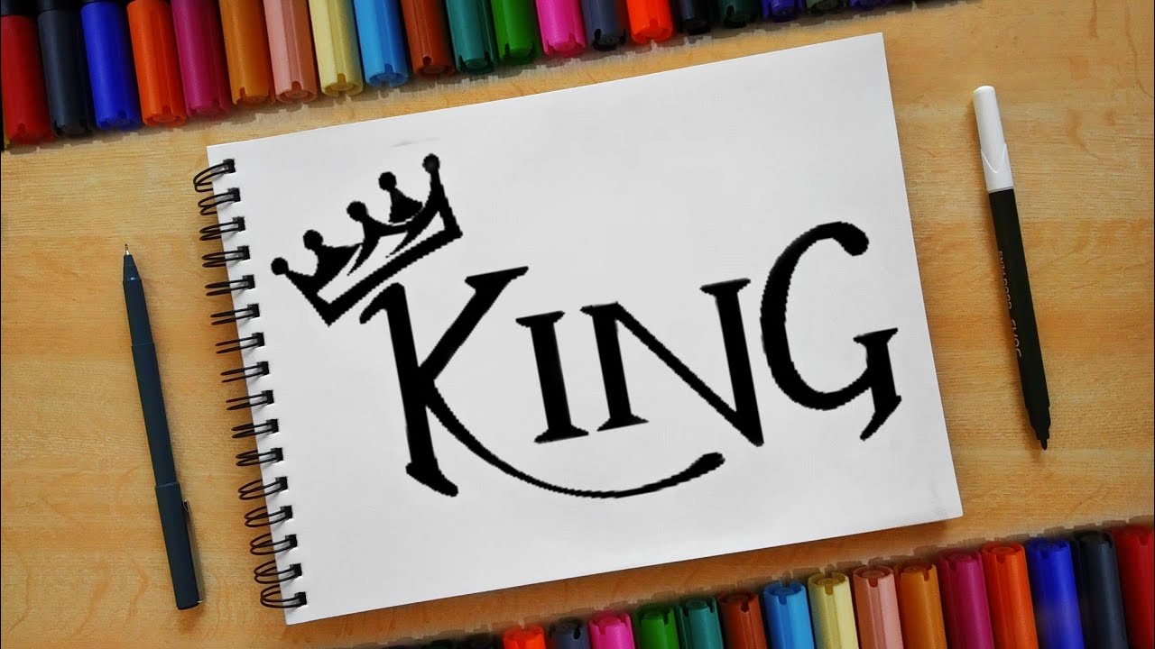 How to draw King calligraphy - YouTube