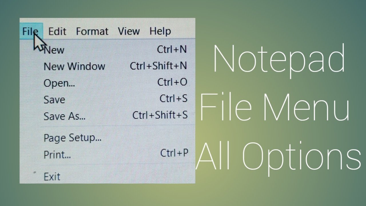 Part-1 How Use Notepad in Hindi - Notepad complete video - YouTube