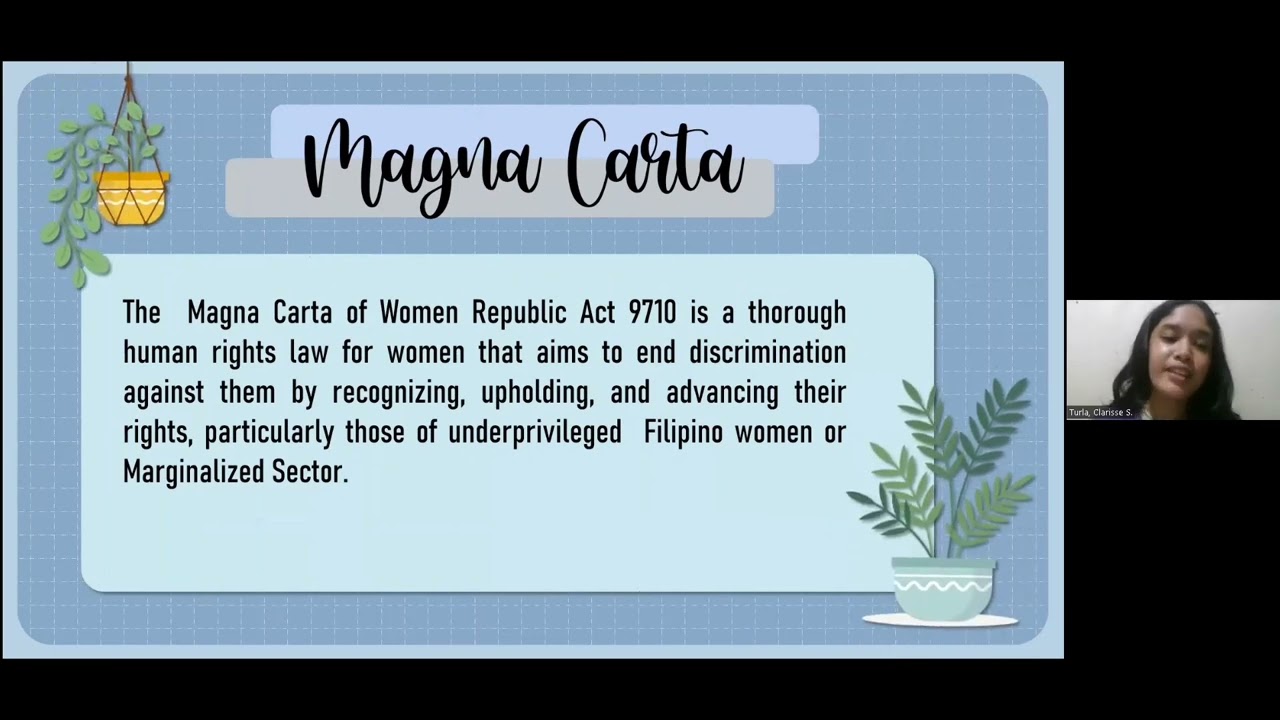 REPUBLIC ACT 9710: MAGNA CARTA OF WOMEN - YouTube