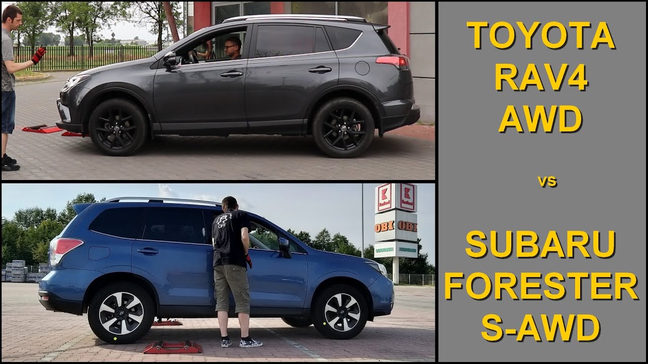 SLIP TEST - Toyota Rav4 AWD vs Subaru Forester S-AWD - @4x4.tests.on ...
