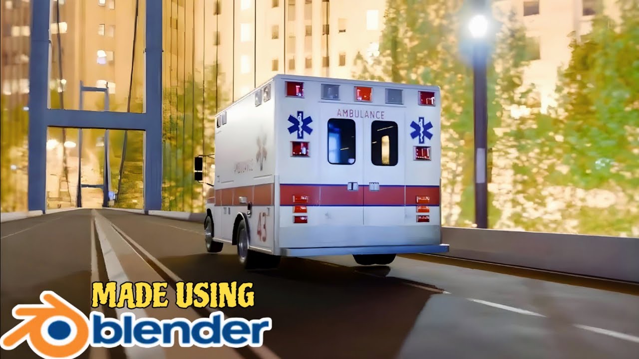 3D Realistic Ambulance Animation by Blender - BLENDER HDR ANIMATION ...