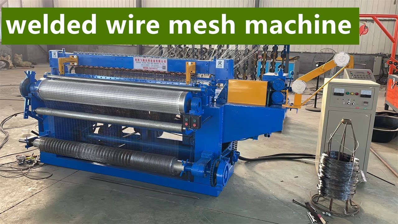 automatic best performance welded wire mesh roll welding machine - YouTube
