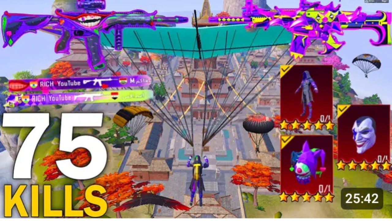 Omg! New season best erangel gameplay w/ full the fool skin - YouTube