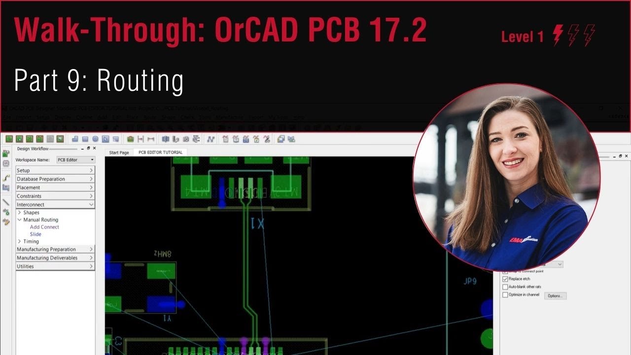 How to Route Traces in OrCAD 17.2 - YouTube