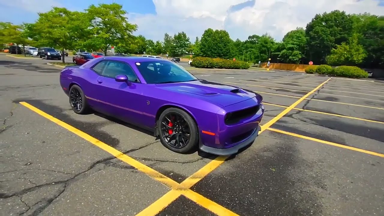 4K Quality video of a Nice Plum Crazy purple 2016 Dodge Challenger SRT Hellcat Walk Around - YouTube