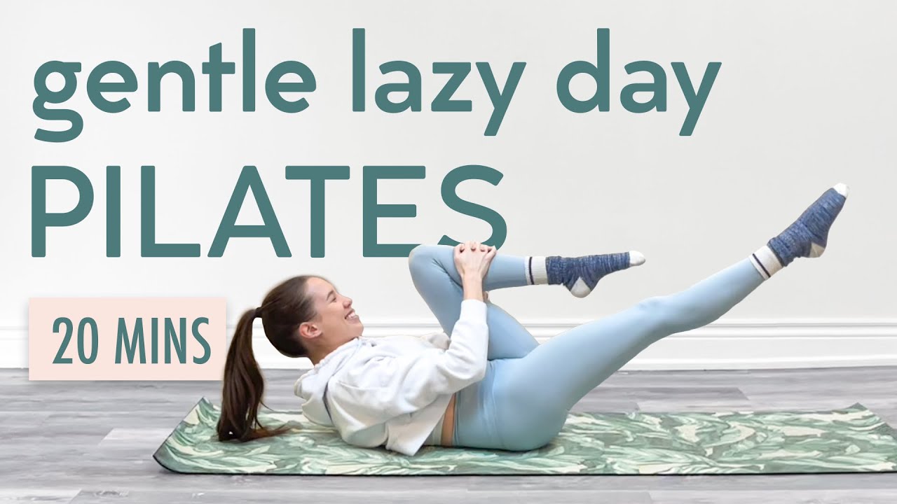 20 mins GENTLE PILATES FLOW - Lazy Day Workout - Mood Booster - No ...