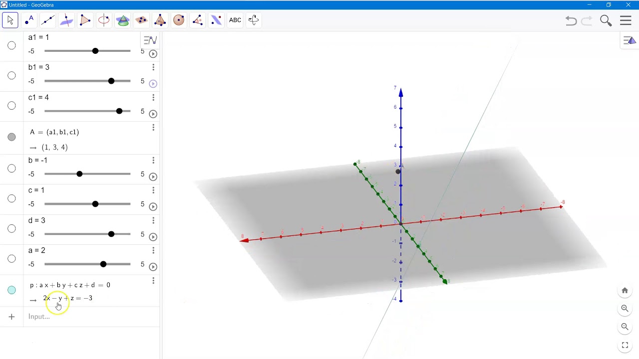 Visually - 3D - Perpendicular Length / Distance from a Point to a Plane ...