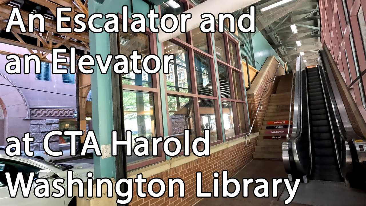 CTA Harold Washington Library Station Escalator and Elevator Ride - YouTube