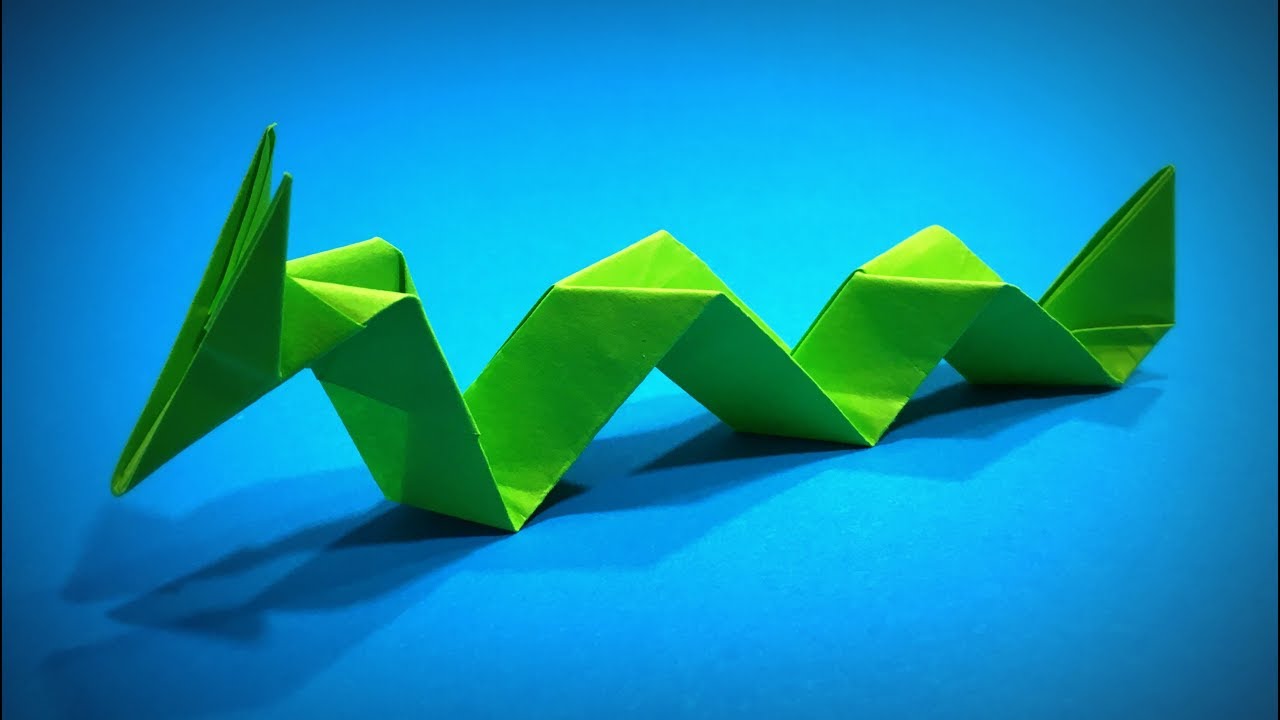 Origami Dragon Snake | How to Make a Paper Dragon Snake DIY | Easy ...