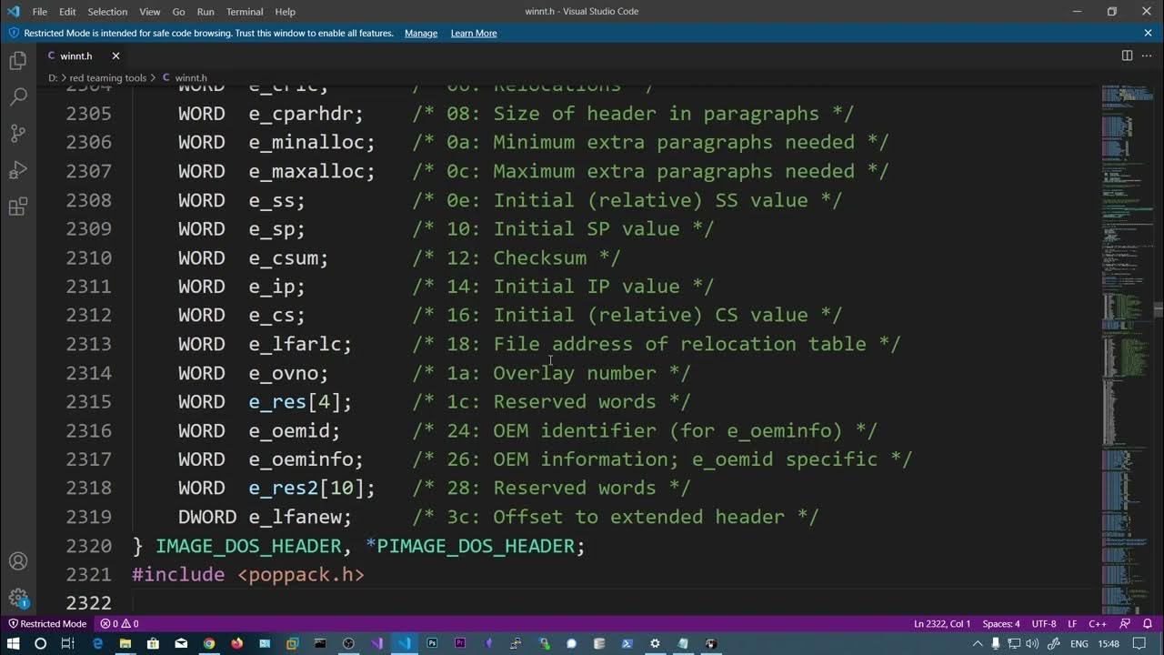 PE file format part1 - DOS Headers, Signature, File Header - YouTube
