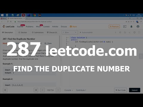 Разбор задачи 287 leetcode.com Find the Duplicate Number. Решение на C++ - YouTube