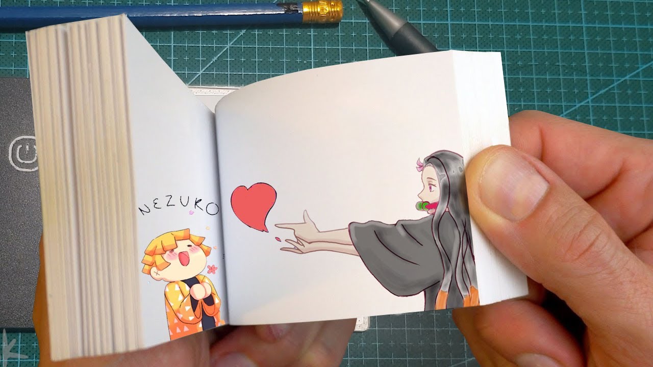 Nezuko Finger Heart Sign Flipbook - Demon Slayer: Kimetsu no Yaiba ...
