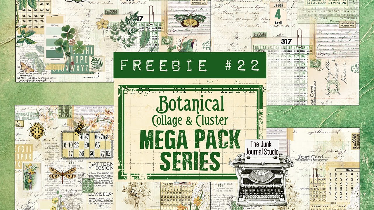 FREEBIE #22!! l Botanical Collage & Cluster Mega Pack Series Add-On ...