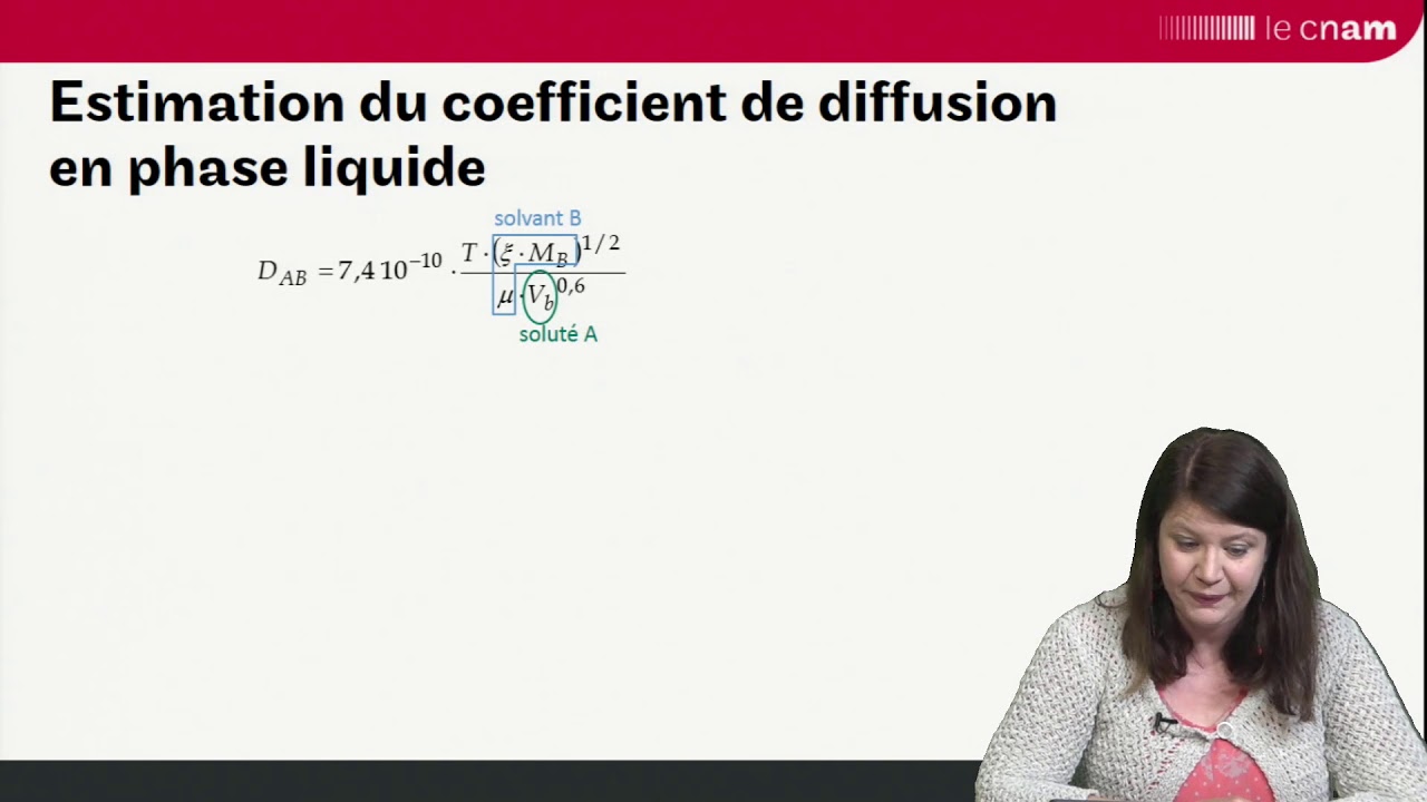 Transferts de matière : diffusivité en phase liquide - YouTube