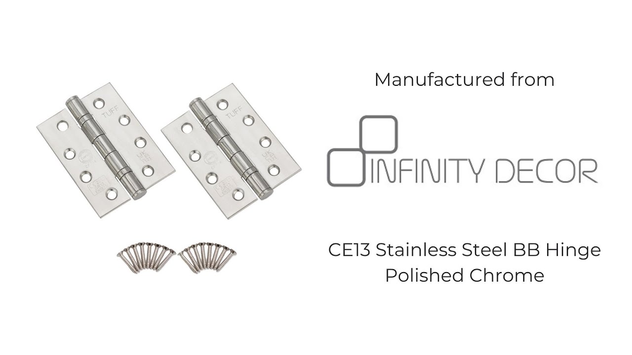 INFINITY DECOR - CE13 Stainless Steel Ball Bearing Hinge - Polished ...