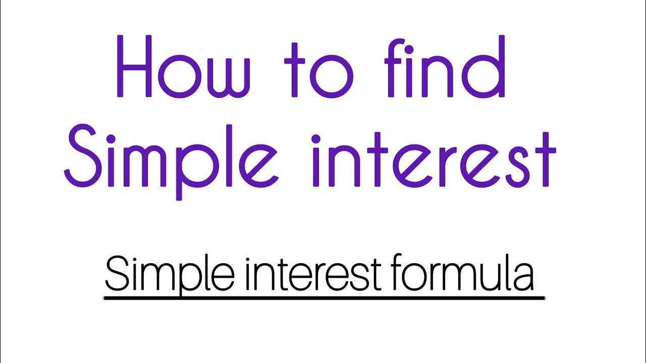 How to find Simple interest?|Simple interest formula|Maths - YouTube