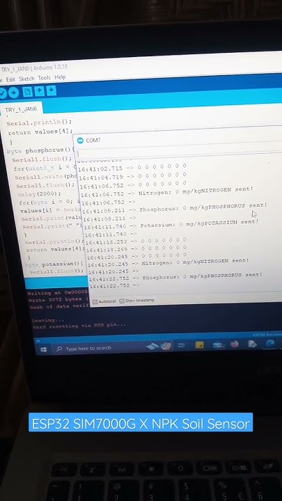 ESP32 Sim7000g X NPK Soil Sensor - YouTube