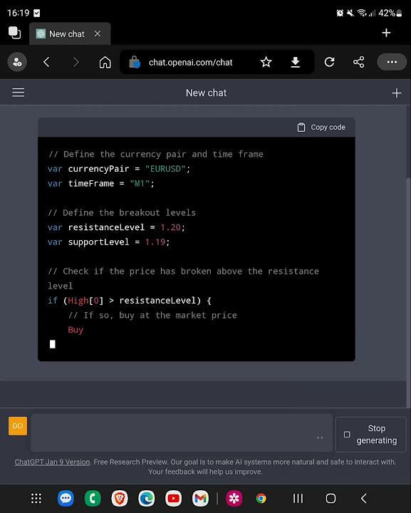 Asking chat GPT to create a trading bot - YouTube