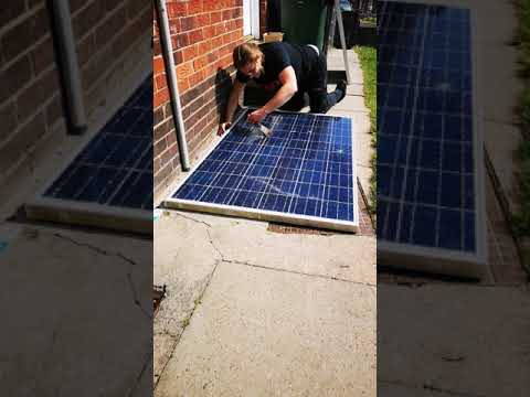 Solar panel glass cracked/smashed resin fix - YouTube