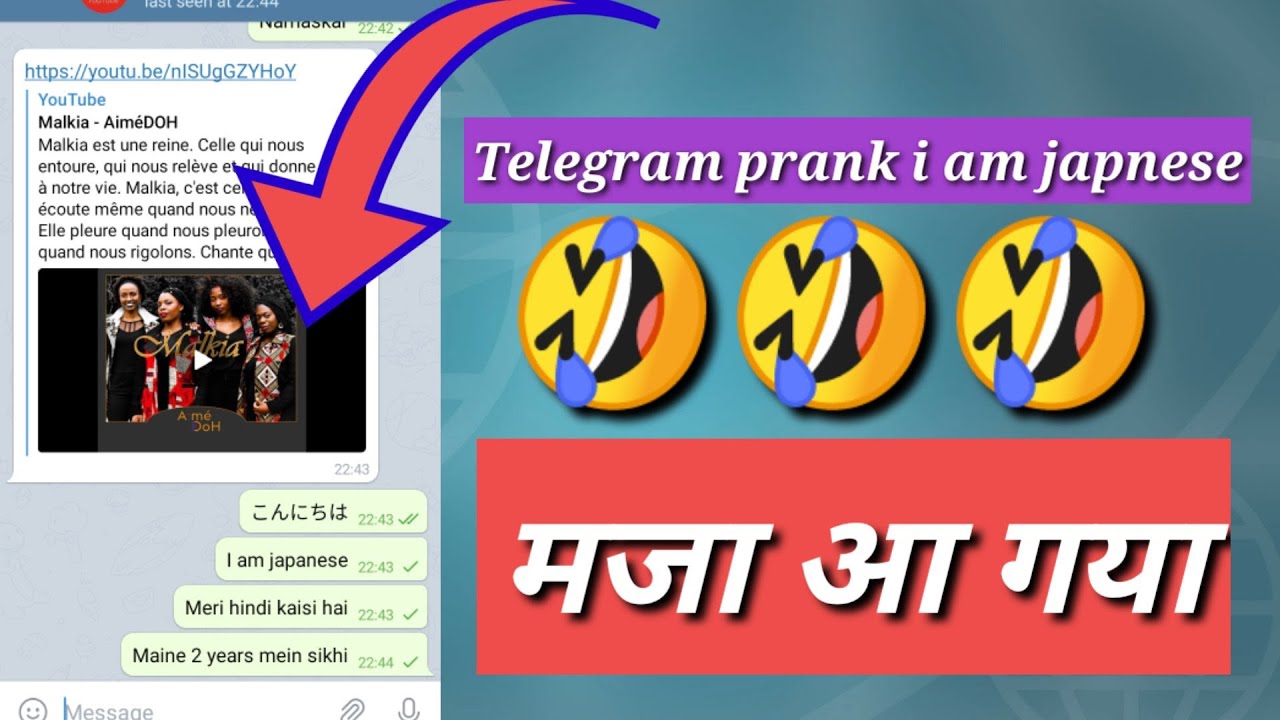 Awesome prank with telegram.i am japanese - YouTube